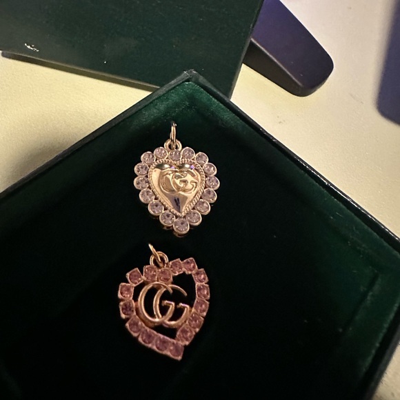 Gucci | Accessories | Designer Gg Heart Rhinestone Zipperpull Authentic ...
